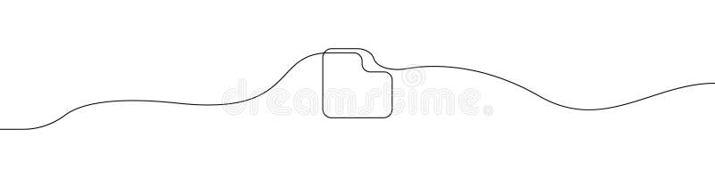 One Line Drawing Vector File. Document Outline Vector. a Folded Sheet ...