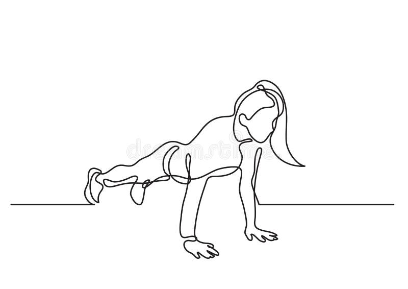 One Single Line Exercise Stock Illustrations – 2,437 One Single Line ...