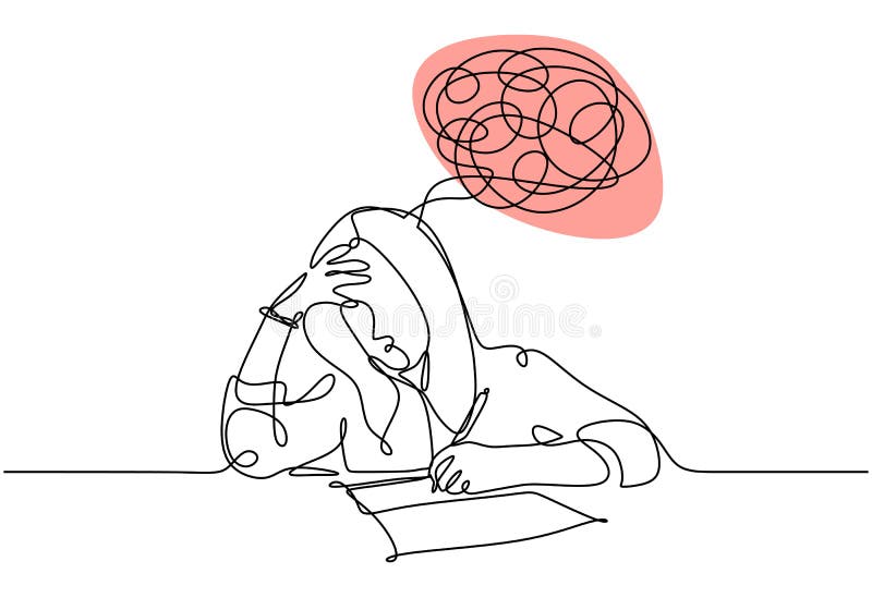 Line Drawing Woman Headache Stock Illustrations – 156 Line Drawing ...