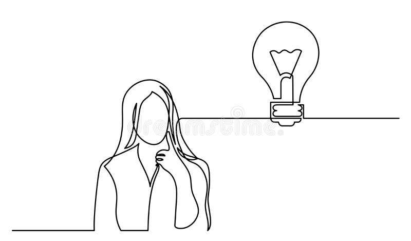 Woman Solving One Line Drawing Stock Illustrations – 481 Woman Solving ...