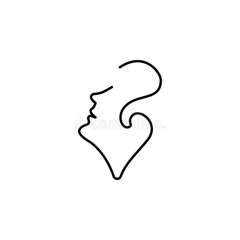 One Line, Face, Woman Icon. Element of Woman in Thin One Line Icon ...