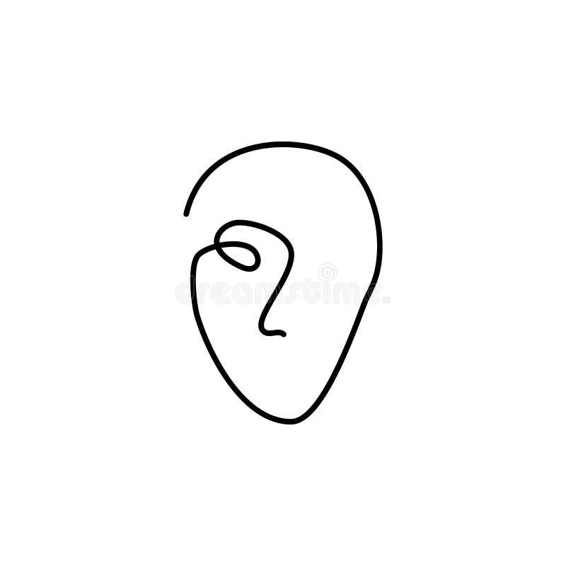 One Line, Face, Woman Icon. Element of Woman in Thin One Line Icon ...