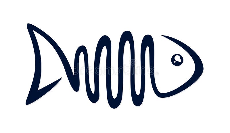 The one line fish symbol. stock vector. Illustration of line - 278485432