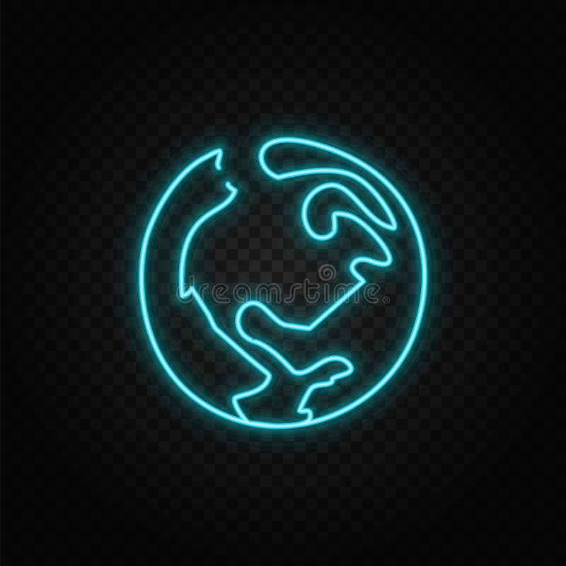 Globe Neon Sign. Geography Lesson Glowing Icon. Vector Illustration for ...
