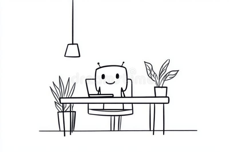 Robotic One Line Drawing Stock Photos - Free & Royalty-Free Stock ...