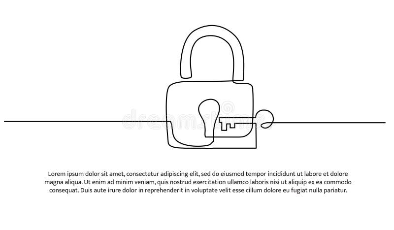 Lock One Line Stock Illustrations – 1,393 Lock One Line Stock ...