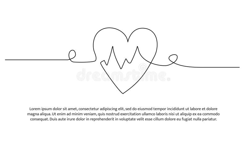 One Line Love Symbol in Medical Stock Vector - Illustration of happy ...