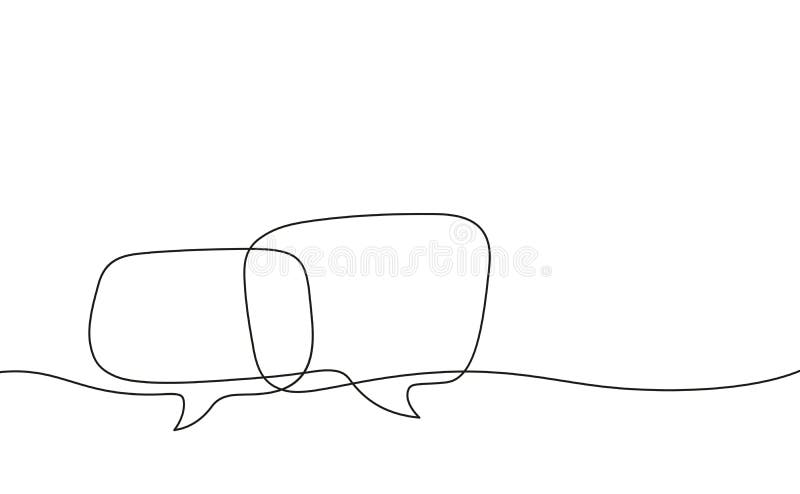 One Line Message Bubble. Drawing Art Message Conversation Elements ... One Line Message Bubble. Drawing Art Message Conversation Elements ...