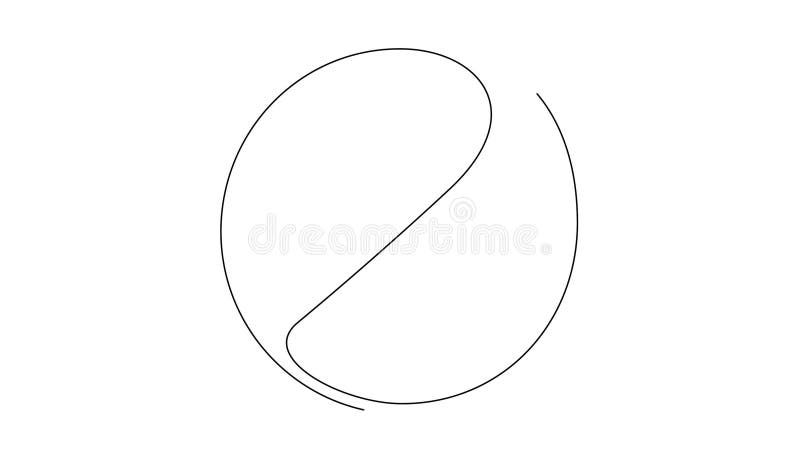 One Line Stop Sign on a White Background. Self Drawing Animation of ...