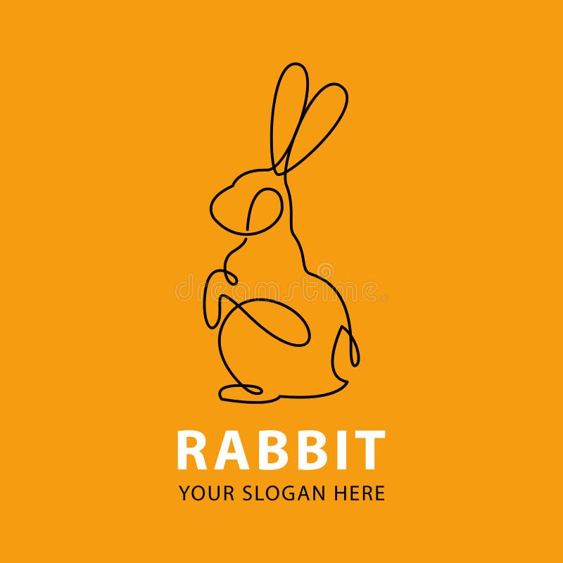 Rabbit Logo Template Vector Stock Vector - Illustration of icon ...