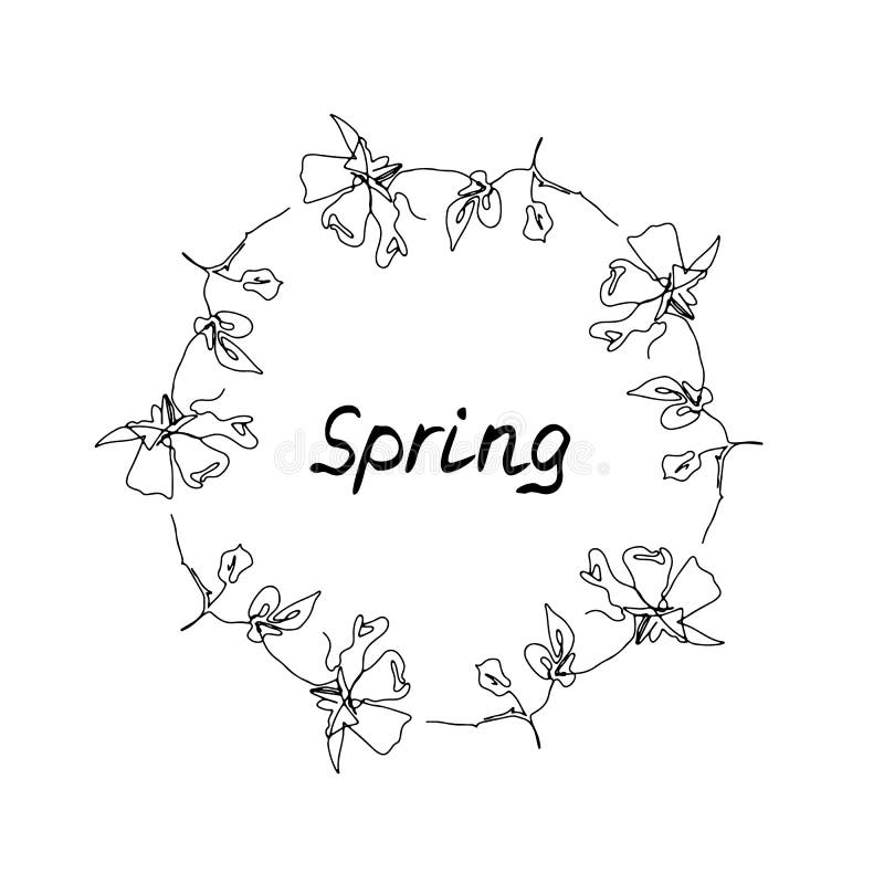 Single Line Drawings Spring Stock Illustrations – 85 Single Line ...