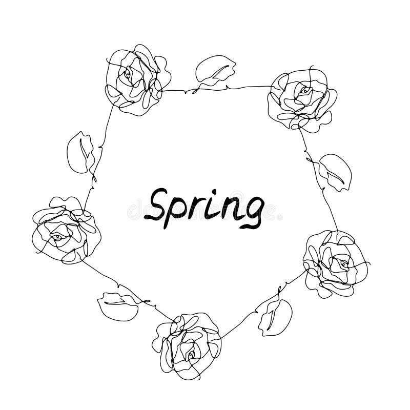 Single Line Drawings Spring Stock Illustrations – 99 Single Line ...
