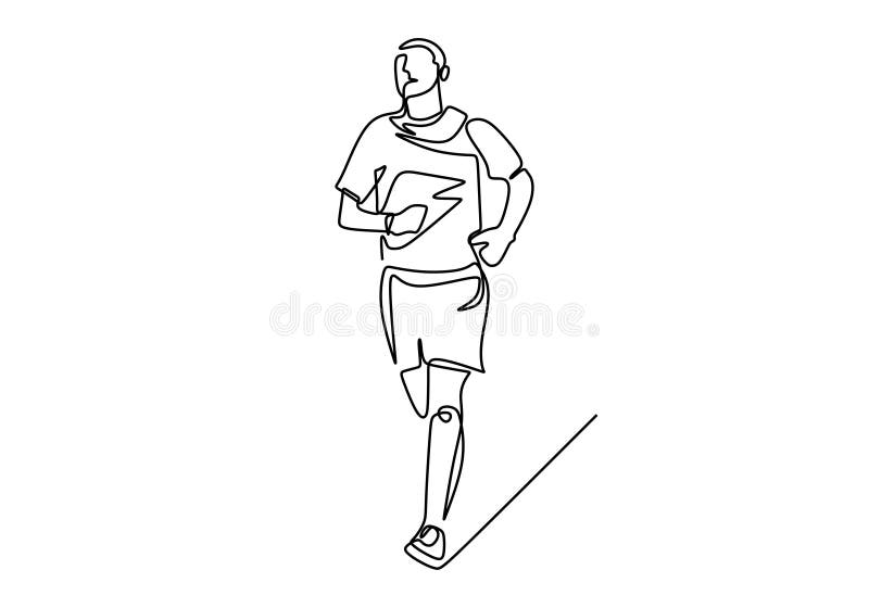 Continuous Line Drawing Man Running Stock Illustrations – 586 ...
