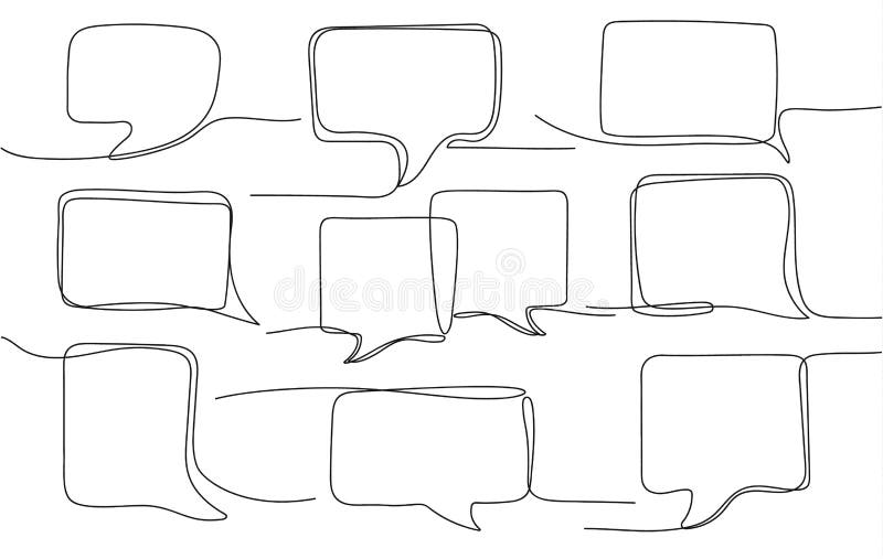 Continuous Comment Bubble Stock Illustrations – 2,390 Continuous ...