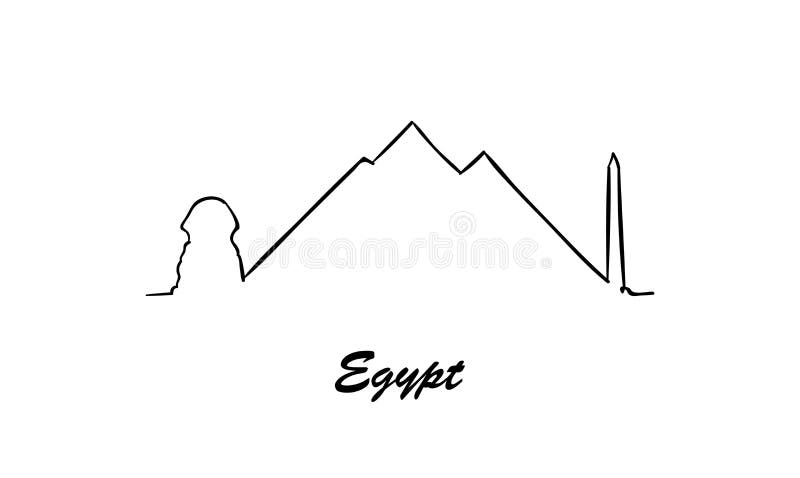 Pyramids Egypt Line Drawing Stock Illustrations – 123 Pyramids Egypt ...