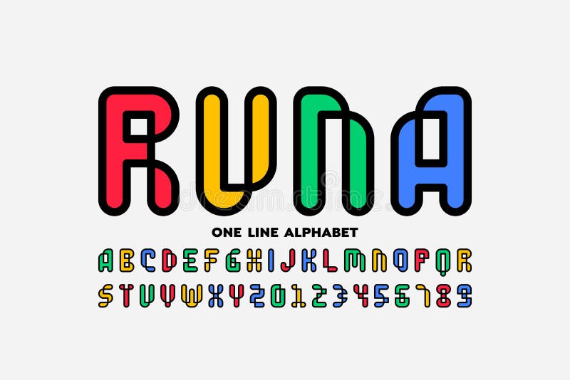 Single Line Font Stock Illustrations – 5,559 Single Line Font Stock ...