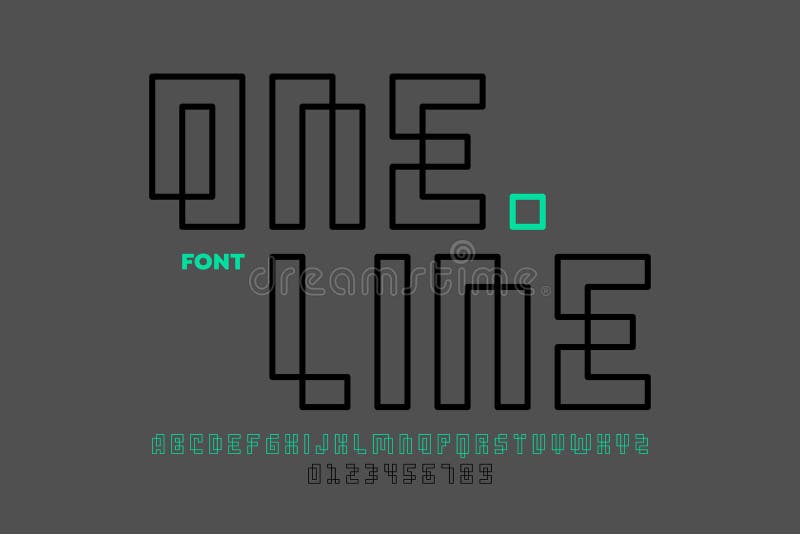 One Line Font Stock Illustrations – 16,835 One Line Font Stock ...