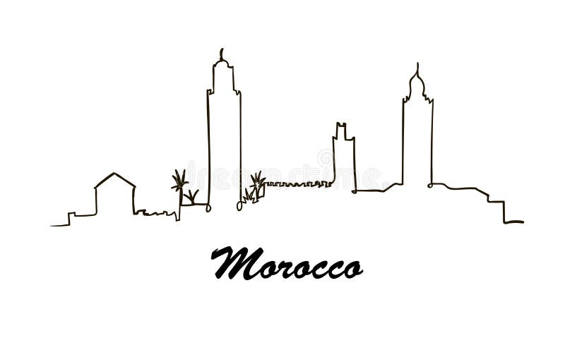 Skyline Morocco Marrakech Stock Illustrations – 97 Skyline Morocco ...