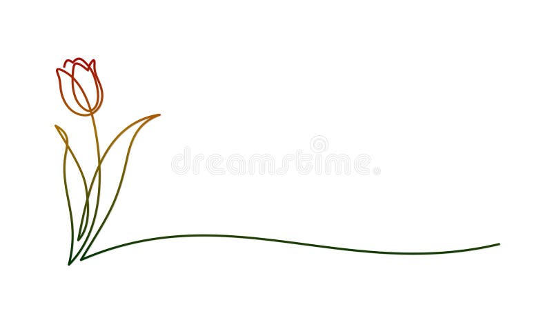The One Line Symbol of a Flower. Stock Vector - Illustration of ...