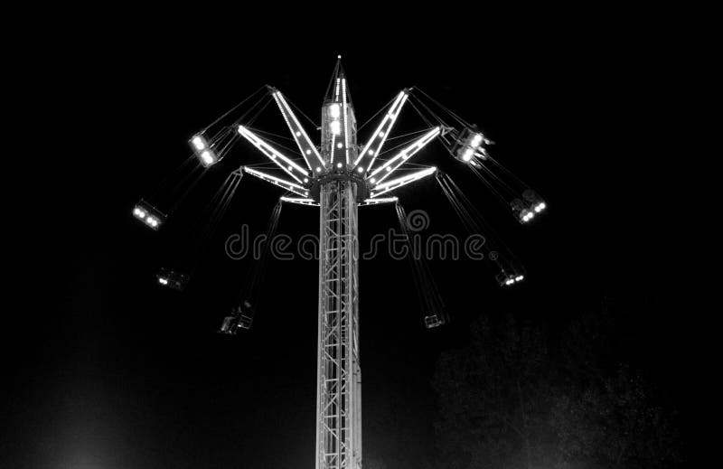 Lit slide at night stock photo. Image of color, colors - 161370144