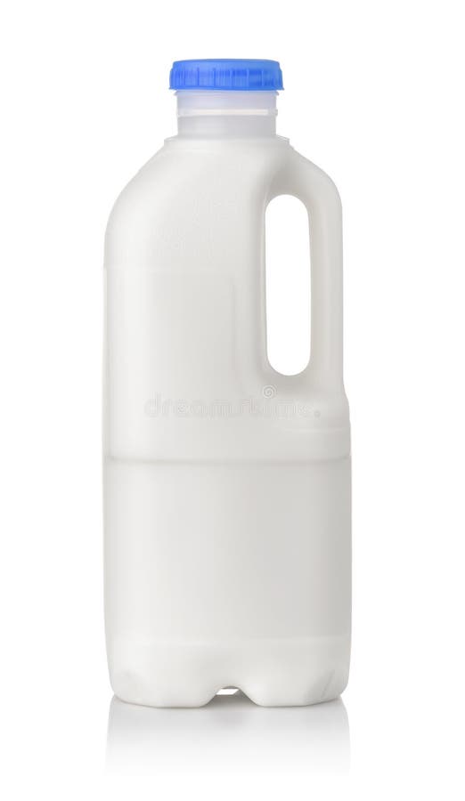 One Liter Plastic Milk Bottle Stock Image - Image of food, cover: 165580439