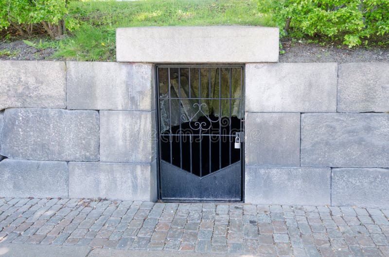 One Locked Gate in Gothenburg City Stock Photo - Image of privacy, gate ...