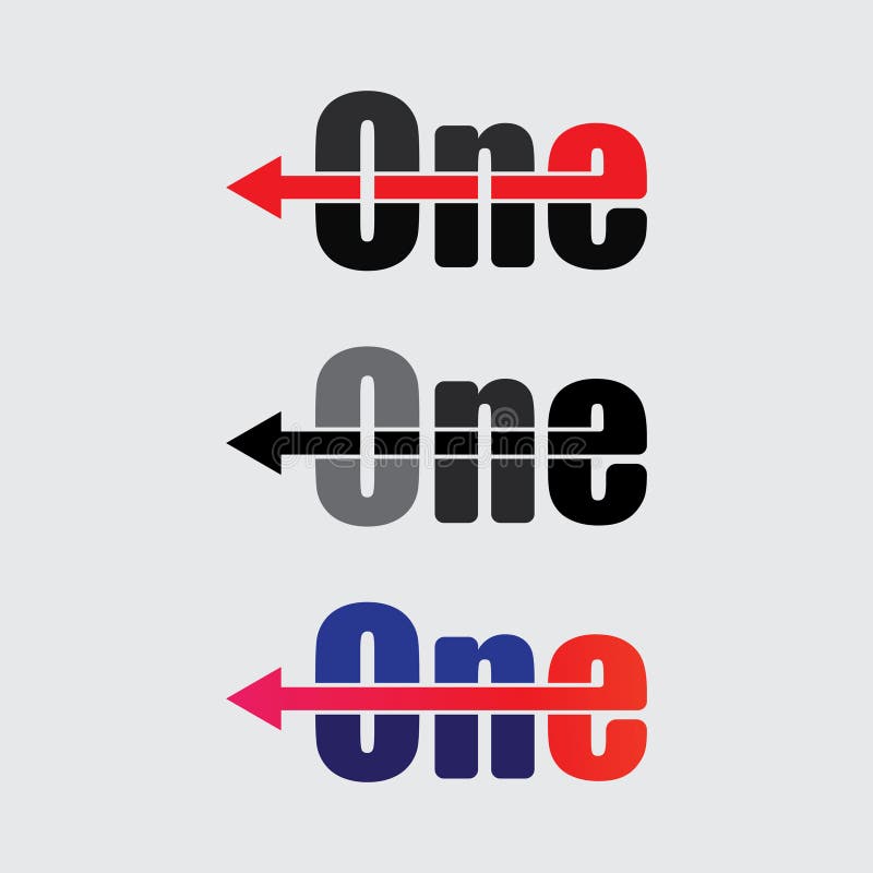 One Logo Design and Number One Design Graphic Illustration Stock ...