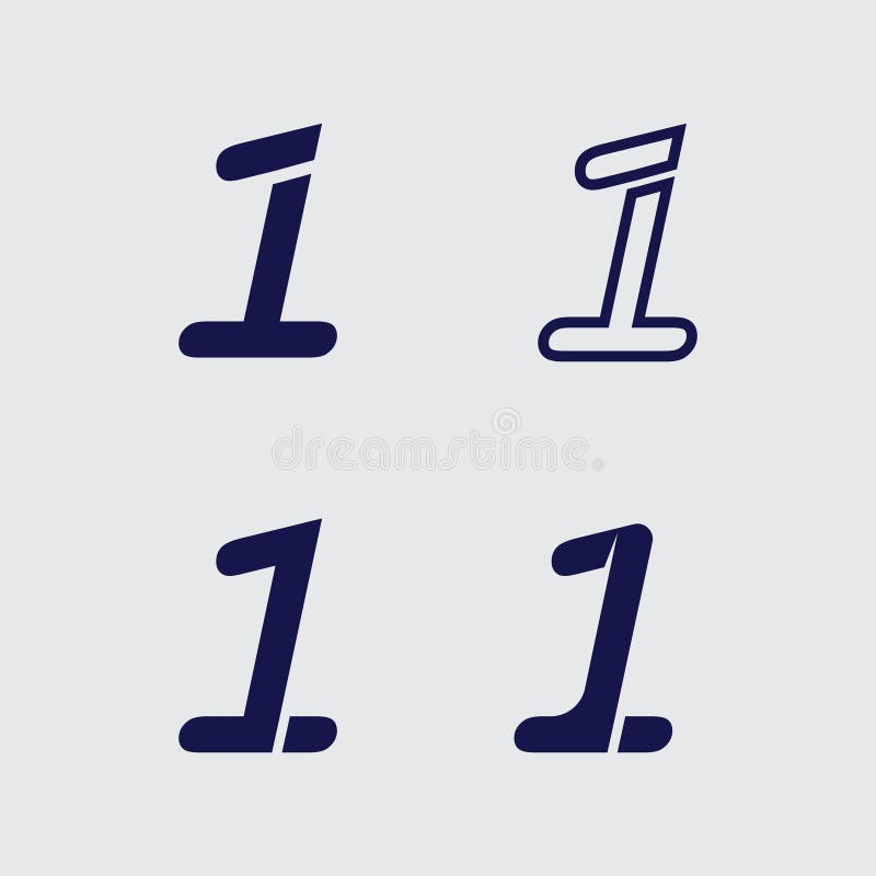One Logo Design and Number One Design Graphic Illustration Stock ...