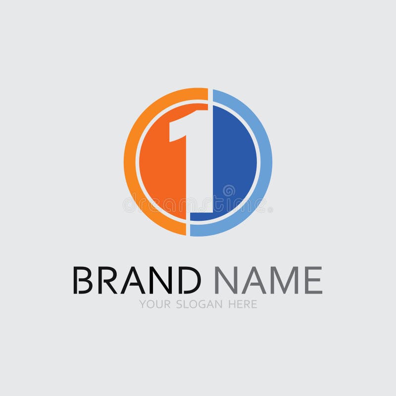 One Logo Design and Number One Design Graphic Illustration Stock ...