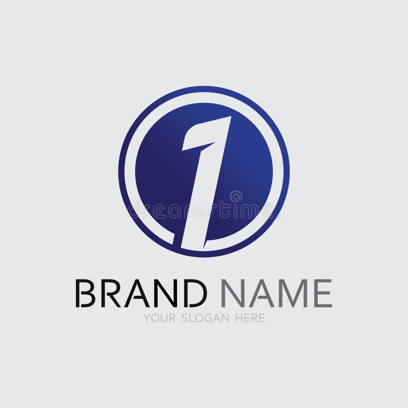 One Logo Design and Number One Design Graphic Illustration Stock ...