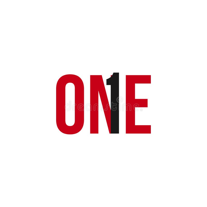 One Logo Design Vector Template Illustration Stock Vector ...