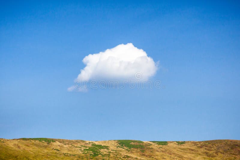 One Lonely Cloud in Blue Sky. Stock Photo - Image of atmosphere, blue ...