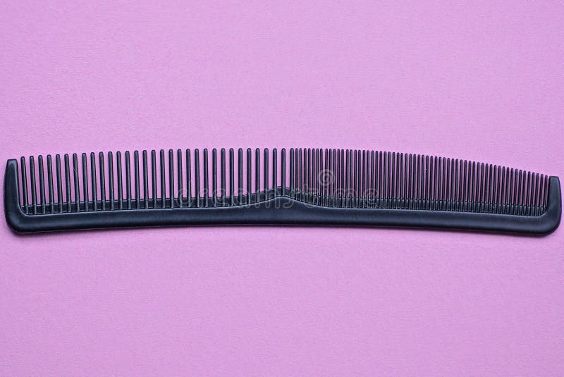 One Long Black Plastic Comb Stock Image - Image of black, haircut ...