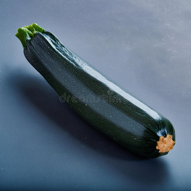 One Long Courgette on Neutral White Background Isolated , Generated by ...