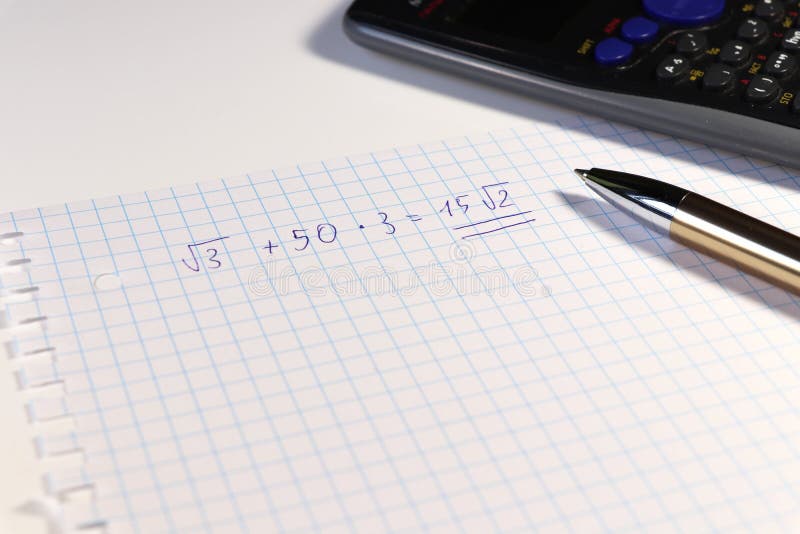 A One Long Math Problem Who Calculating with Help Calculator at Home ...