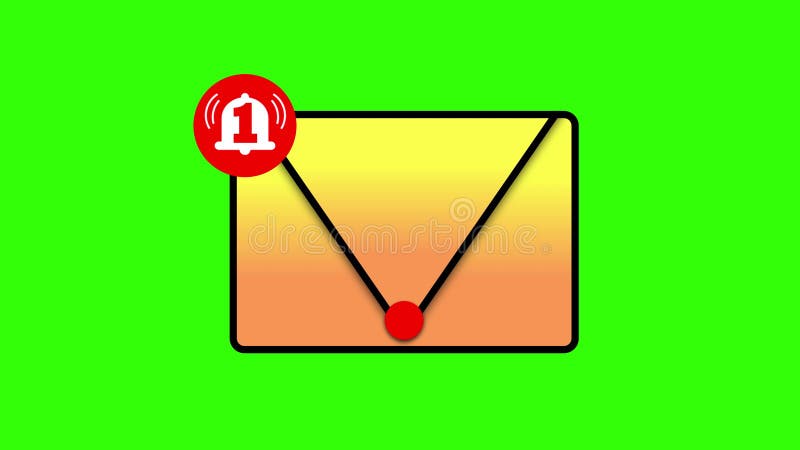 One Mail Message Received Animation Stock Video - Video of speech ...