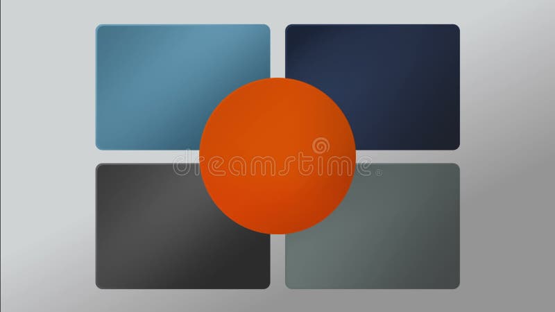 One Main Circle and Four Rectangle Solution Box Animation, Presentation ...