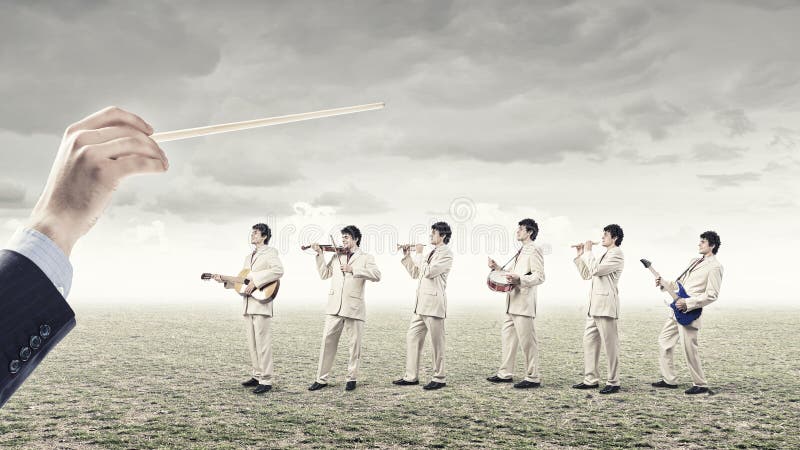 One man band stock photo. Image of guitar, trumpet, performance - 62274414