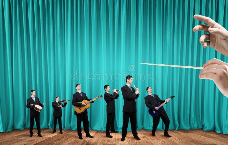 One man band stock photo. Image of director, boss, play - 62274842