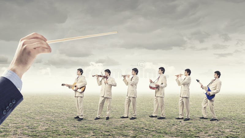 One man band stock photo. Image of group, pipe, drums - 62304458