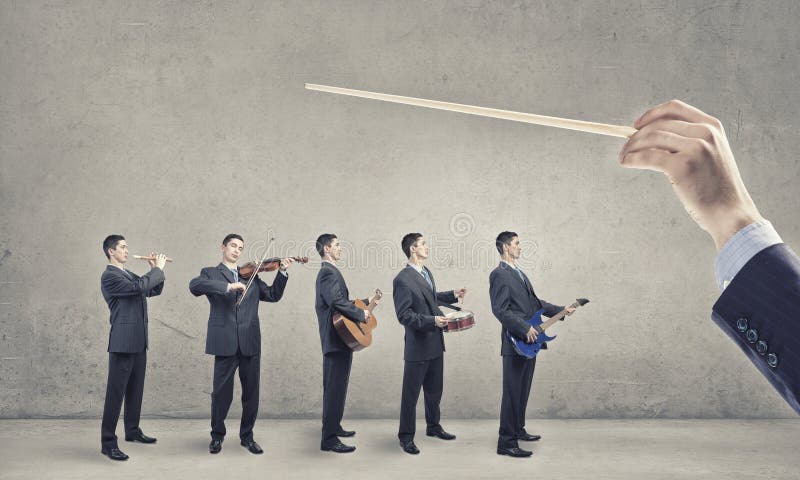 One man band stock image. Image of perform, director - 62450331