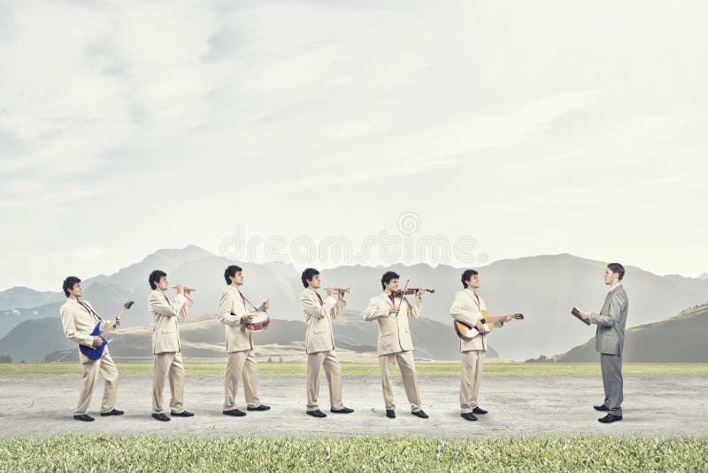 One man band stock image. Image of musician, orchestra - 63705375