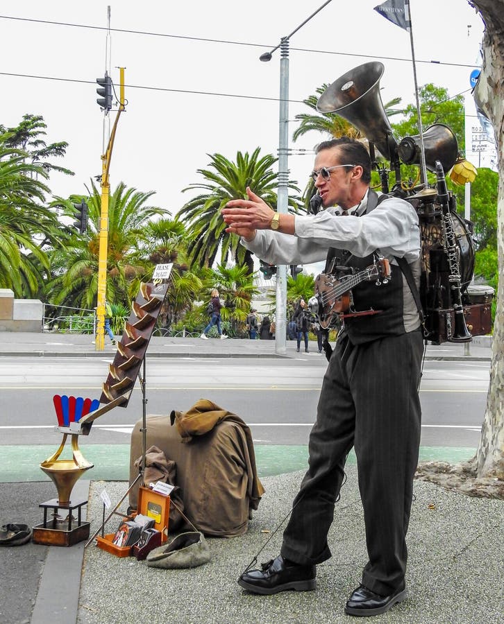 One man band editorial image. Image of entertainers, performers - 95052585