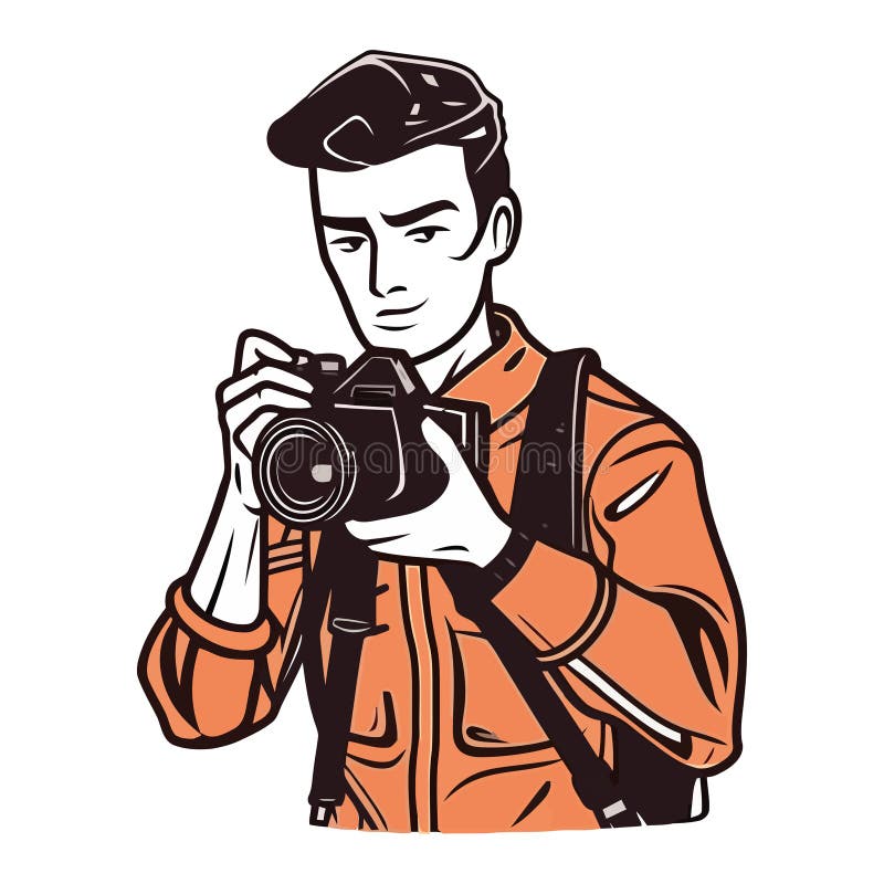 Man Holding Camera Stock Illustrations – 4,589 Man Holding Camera Stock ...