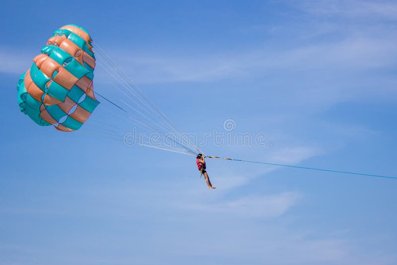 One man on parachute editorial photography. Image of lifestyle - 77380017