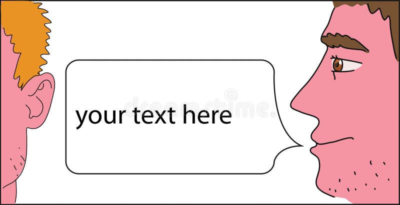 One Man Saying Something To Another Stock Illustration - Illustration ...