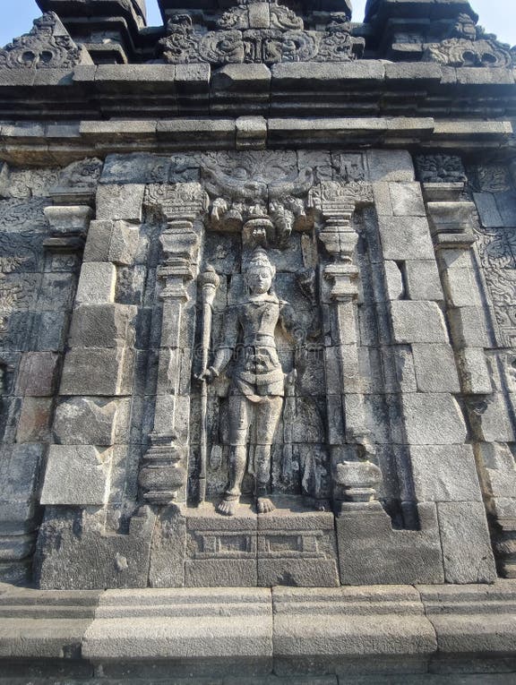 Stone Relief on Prambanan Temple Volcanic Stone Carvings Stock Photo ...