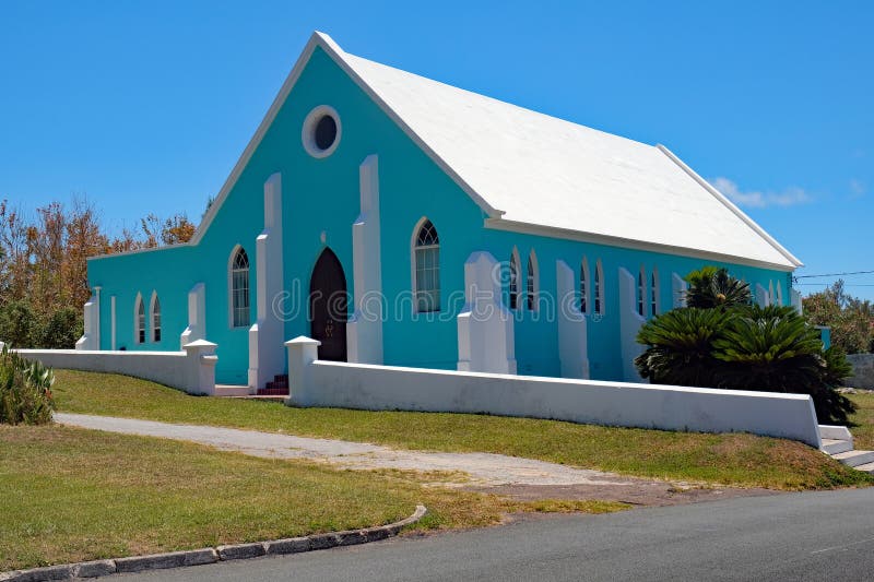 Church in Somerset Bermuda stock image. Image of bermuda - 322062559