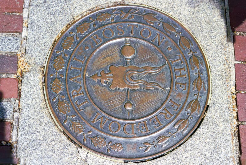One of the Markers of the Freedom Trail, Boston, Massachusetts Stock ...
