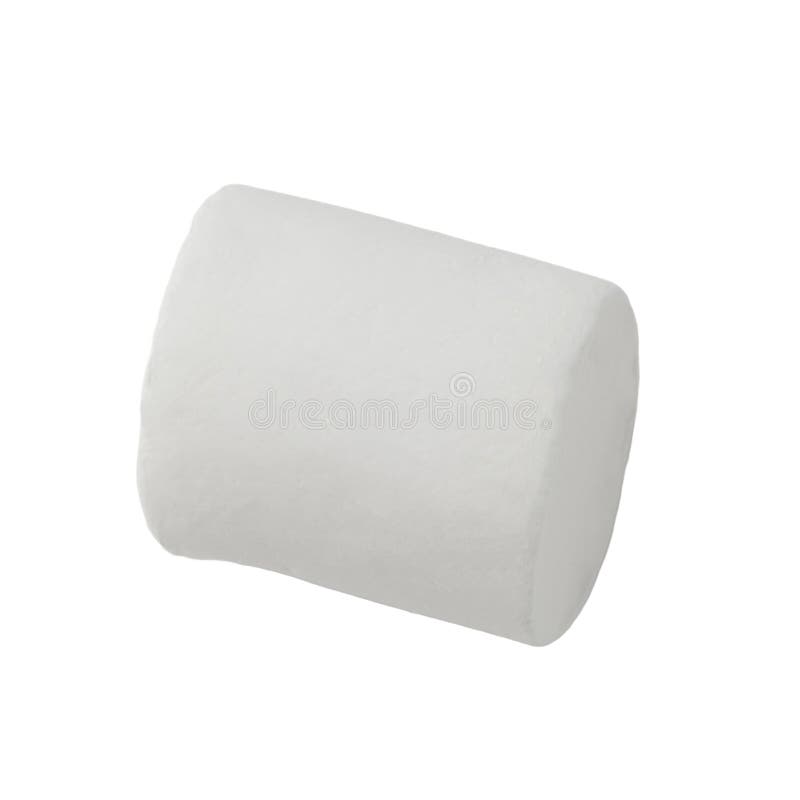 One Marshmallow on White Background Stock Photo - Image of heap, macro: 384193224